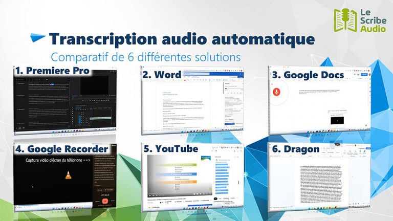 Logiciel transcription automatique : comparatif de 6 solutions